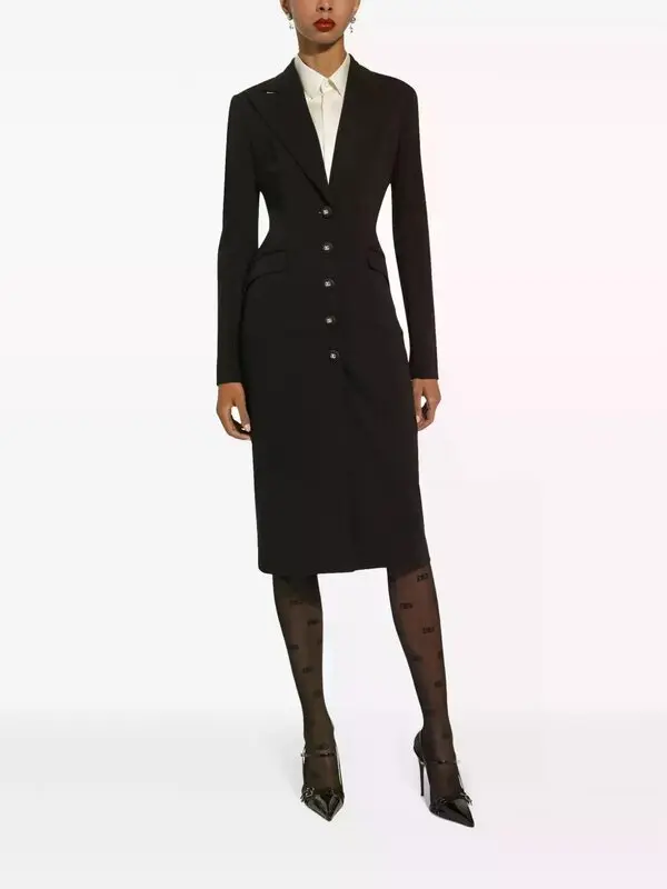 Dolce & Gabbana Logo-button Single-breasted Coat