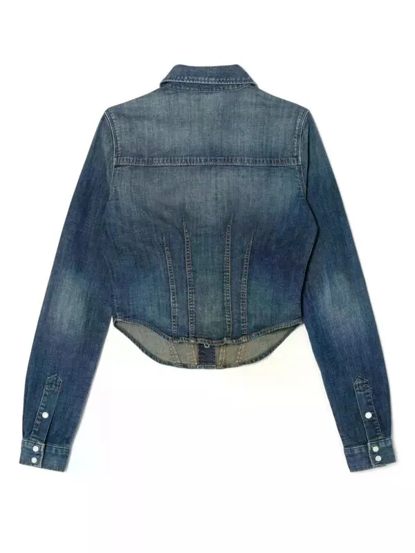RE/DONE X Pamela Anderson Denim Corset Shirt