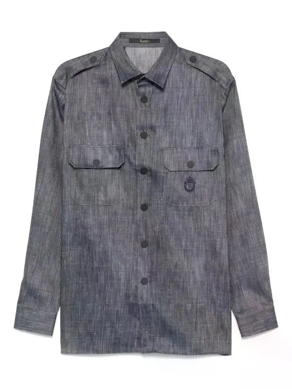 BILLIONAIRE Logo-embroidered Overshirt