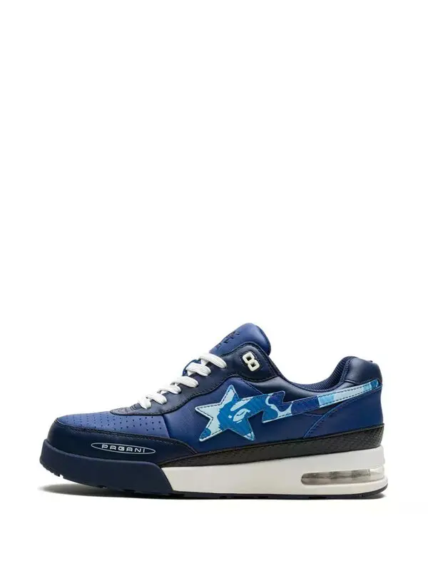 A BATHING APE X Pagani Roadsta Navy Abc Camo Sneakers