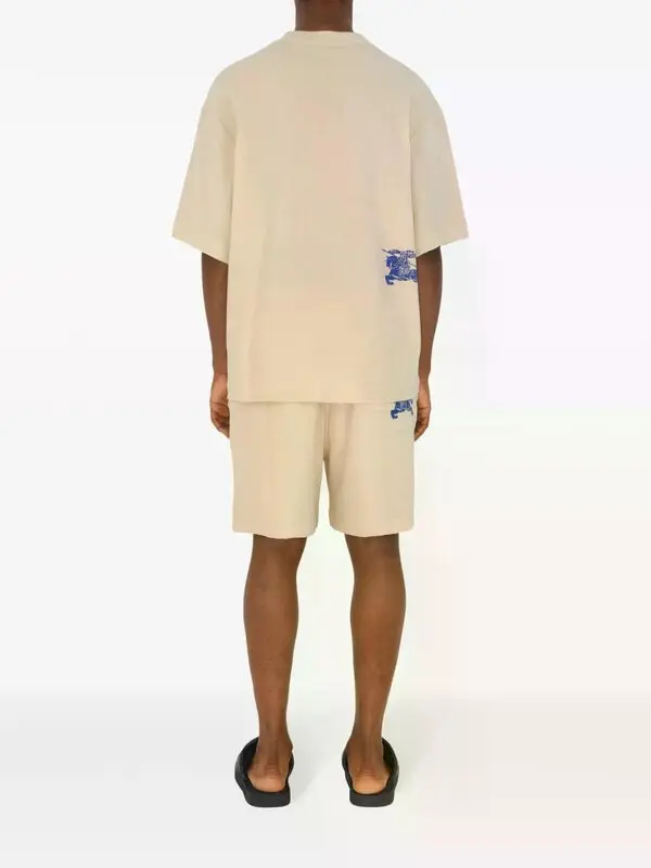 Burberry Logo-jacquard Towelling-finish T-shirt