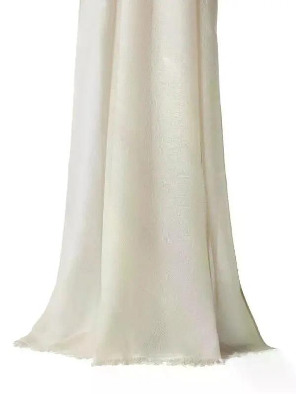 Brunello Cucinelli Fine-knit Frayed Scarf - Neutrals