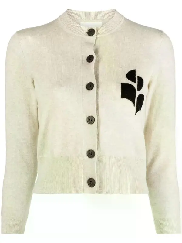 MARANT ETOILE Newton Cotton-blend Cardigan - Grey