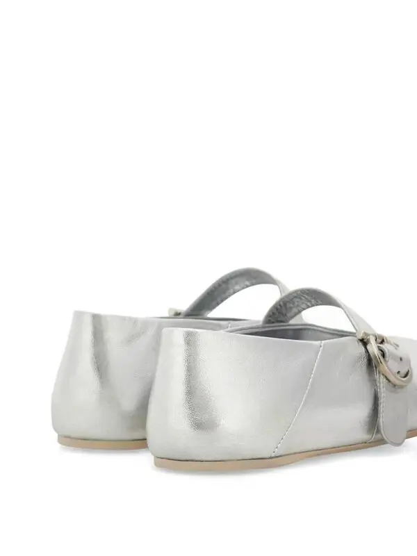 FERRAGAMO Gancini Ballet Flats - Silver
