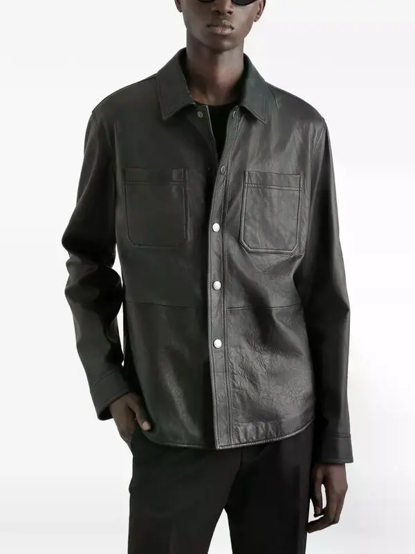 Dolce & Gabbana Button-up Leather Shirt