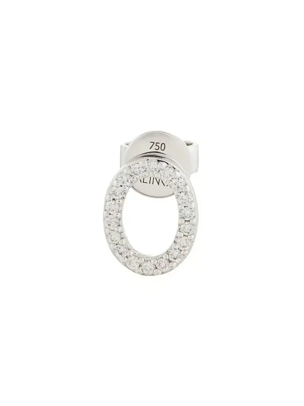 ALINKA 18kt White Gold Cloud Diamond Stud Earring - Silver
