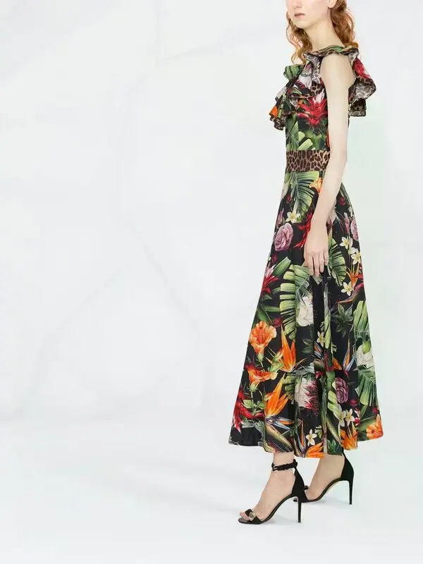 Philipp Plein Floral Print Maxi Dress