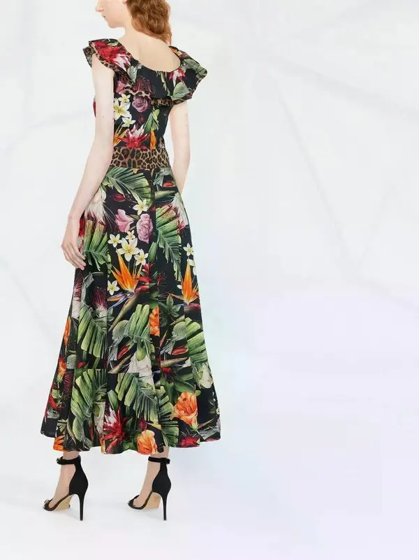 Philipp Plein Floral Print Maxi Dress