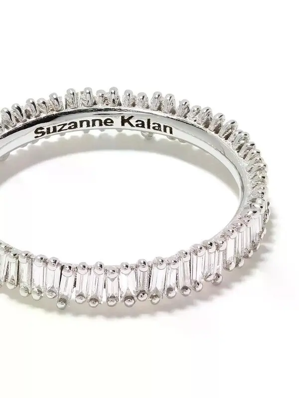 SUZANNE KALAN 18kt White Gold Mini Classic Fireworks Diamond Eternity Band - Silver