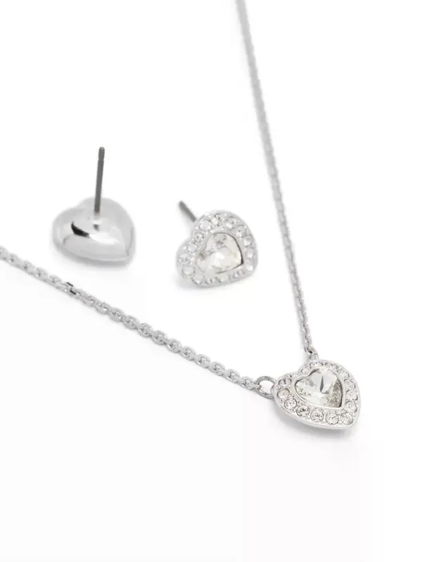 SWAROVSKI Heart Pendant Necklace And Stud Earrings Set