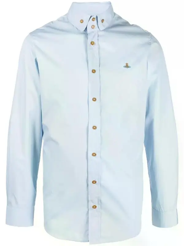 VIVIENNE WESTWOOD Orb-embroidered Organic-cotton Shirt
