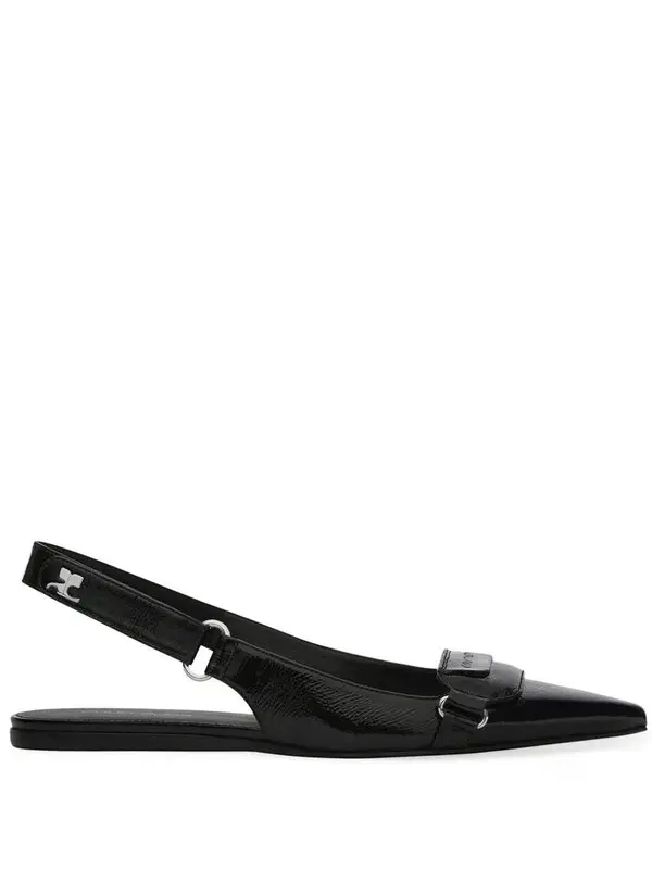 COURREGES Racer Slingback Pumps - Black