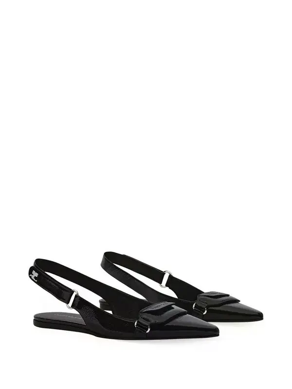 COURREGES Racer Slingback Pumps - Black