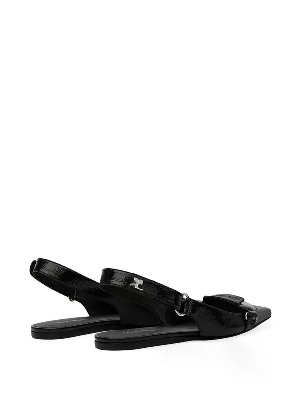 COURREGES Racer Slingback Pumps - Black