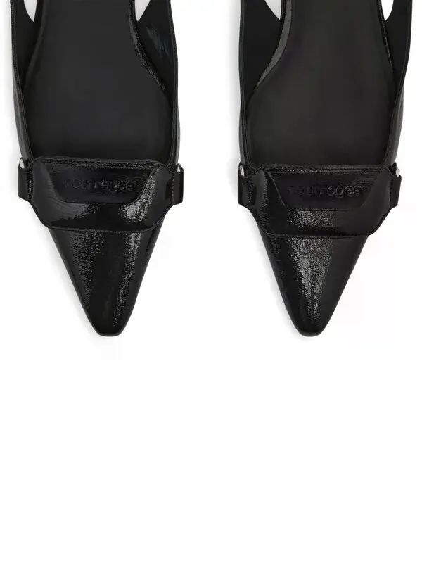 COURREGES Racer Slingback Pumps - Black