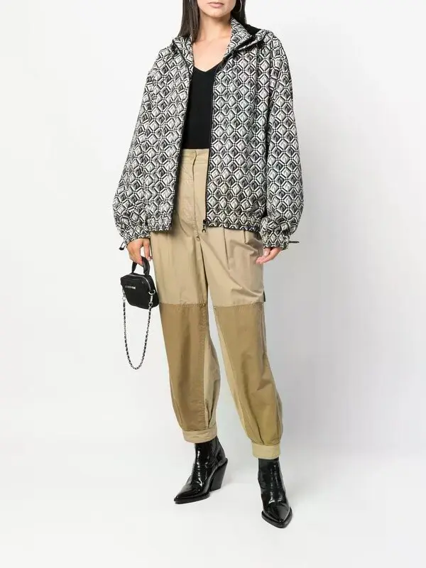 MARINE SERRE Graphic Print Zip-up Hooded Jacket