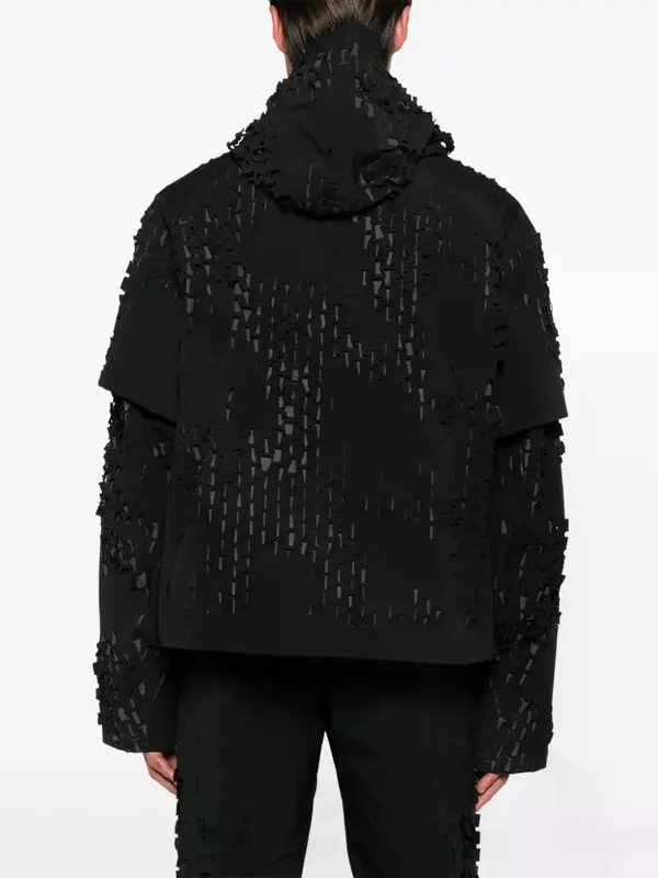 HELIOT EMIL Lasercut Pattern Hooded Jacket