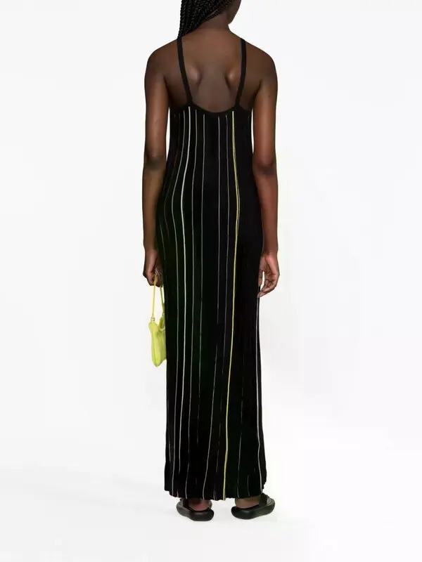 Sonia Rykiel Paris Striped Knitted Maxi Dress