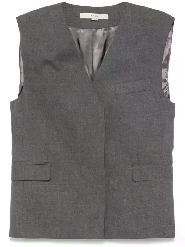 Remain Birger Christensen Boxy Waistcoat - Grey