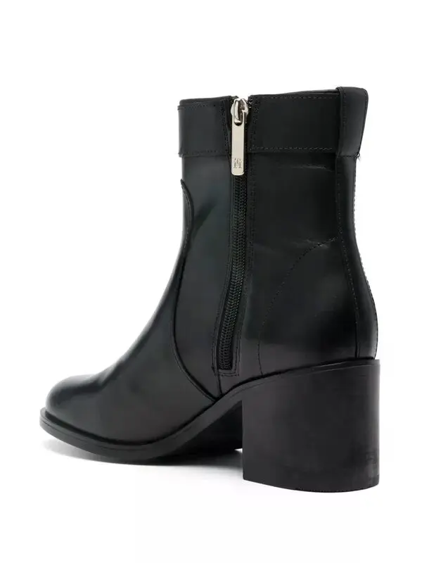 Tommy Hilfiger 65mm Block Heel Ankle Boots With Logo Plaque