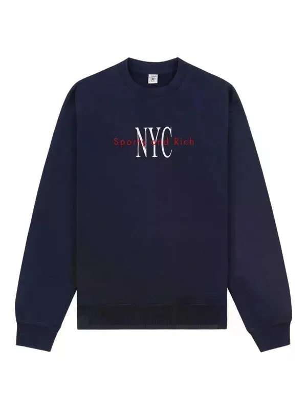 SPORTY & RICH Crewneck Sweatshirt With Embroidered Logo