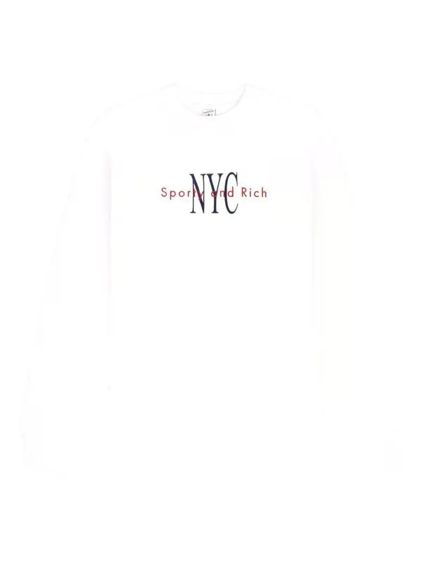 SPORTY & RICH Cotton Sweatshirt - White