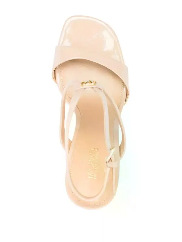 Michael Kors 115mm Leather Logo Plaque Sandals