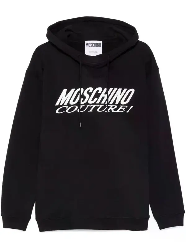 Moschino Logo-print Hoodie - Black