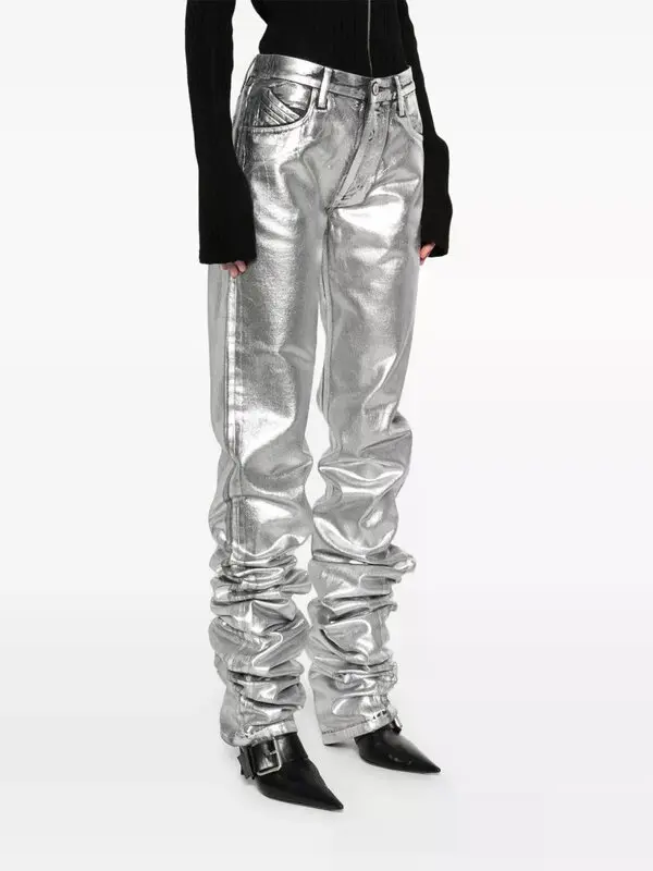 Attico Metallic Finish Jeans