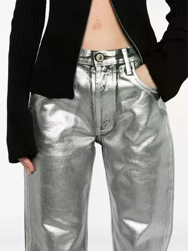 Attico Metallic Finish Jeans