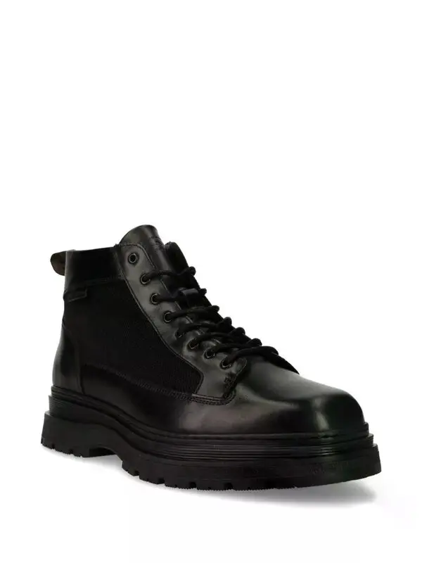 Gant Leather And Textile Combat Boots