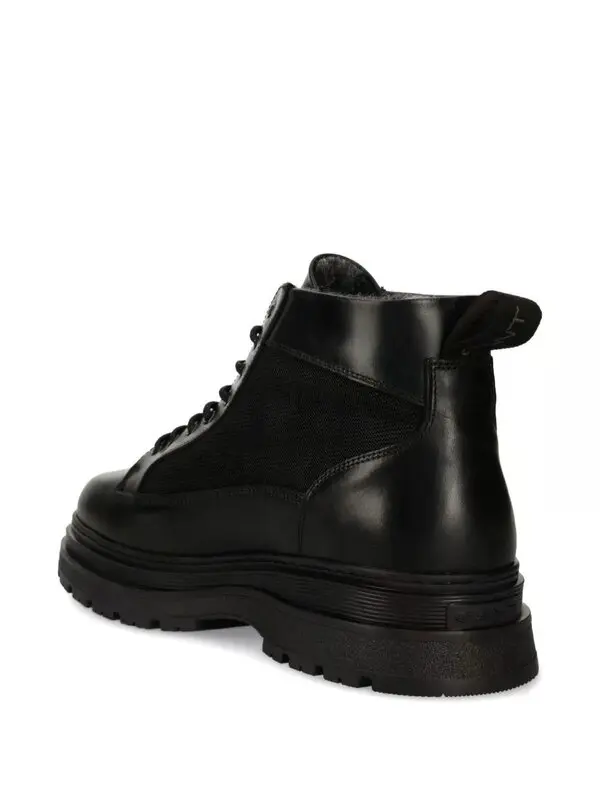 Gant Leather And Textile Combat Boots