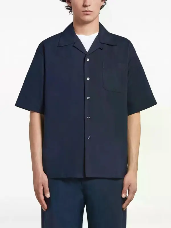 Marni Camp-collar Virgin Wool Shirt
