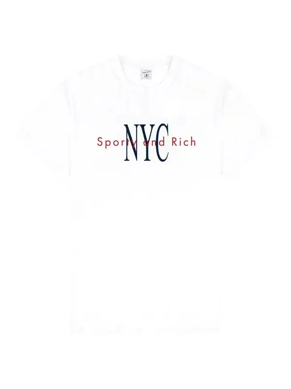 SPORTY & RICH Nyc Logo Print T-shirt - White