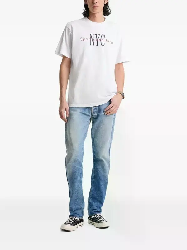 Sporty & Rich Nyc Logo Print T-shirt - White