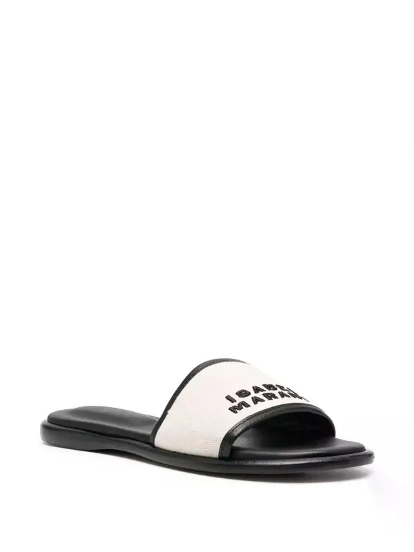Isabel Marant Étoile Vikee Logo-embroidered Calf Leather Sandals