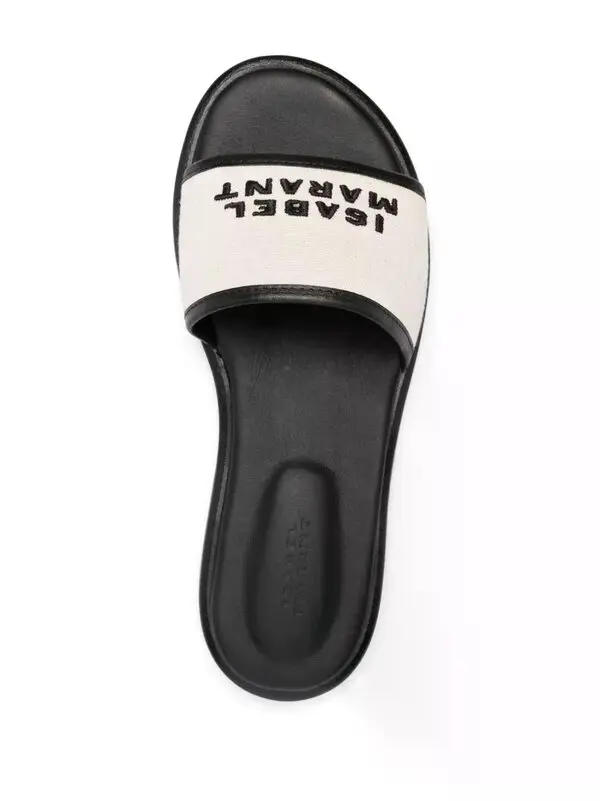 Isabel Marant Étoile Vikee Logo-embroidered Calf Leather Sandals