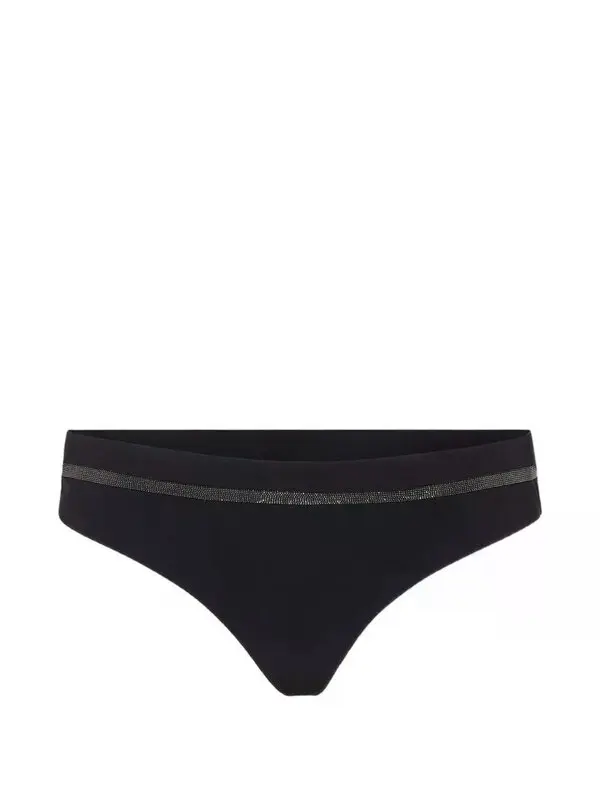 Brunello Cucinelli Monili Embellished Bikini Briefs - Black