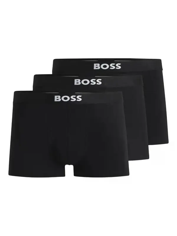 BOSS Logo-waistband Boxer Briefs - Black