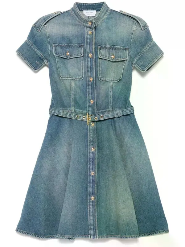 Alexander McQueen Denim Mini Dress - Blue