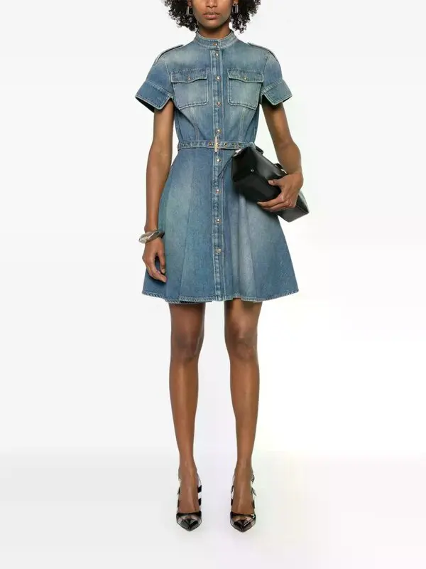 Alexander McQueen Denim Mini Dress