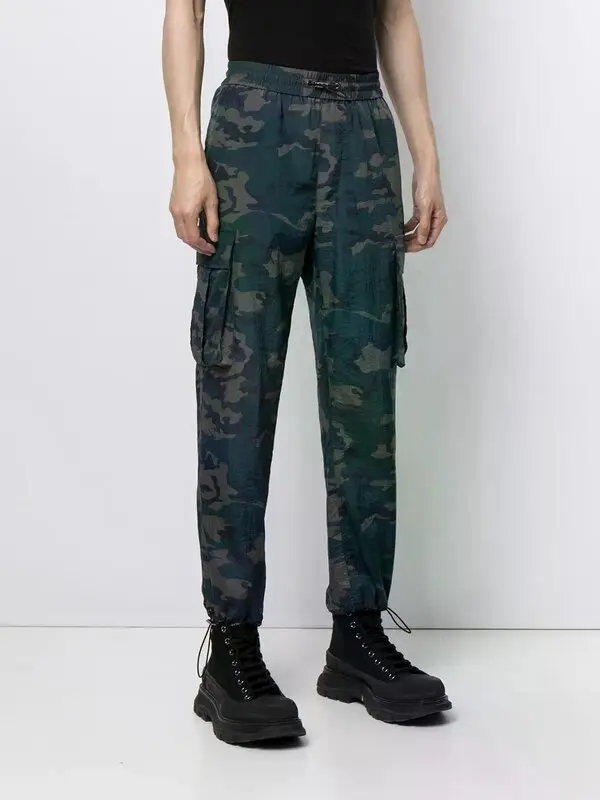 PORTS V Camouflage Print Cargo Trousers