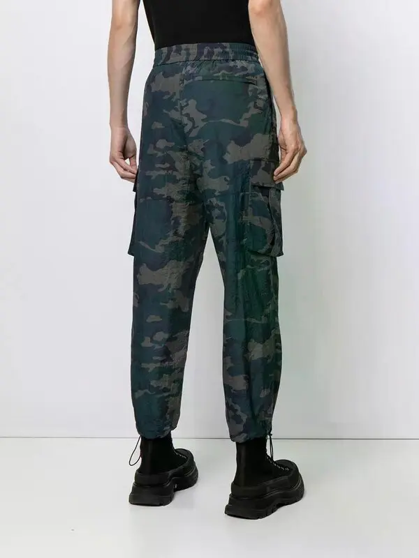 PORTS V Camouflage Print Cargo Trousers