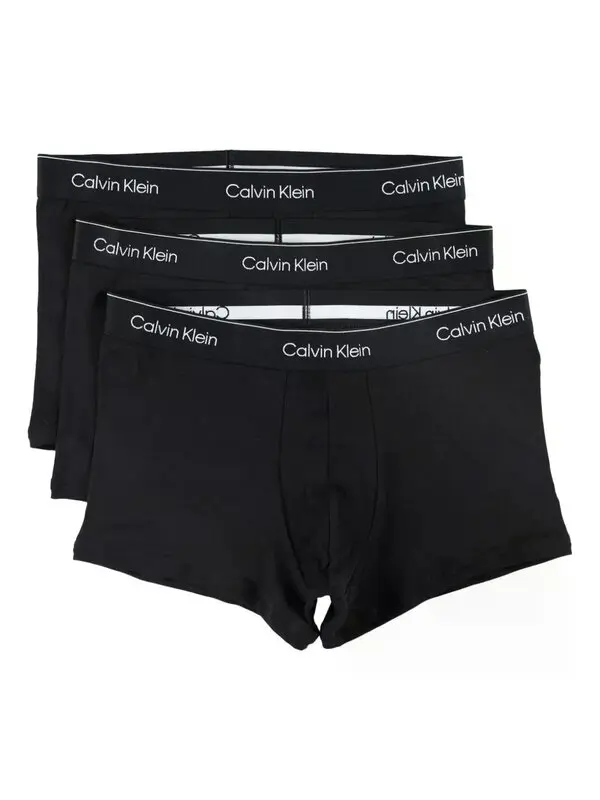 Calvin Klein Logo-waistband Briefs - Black