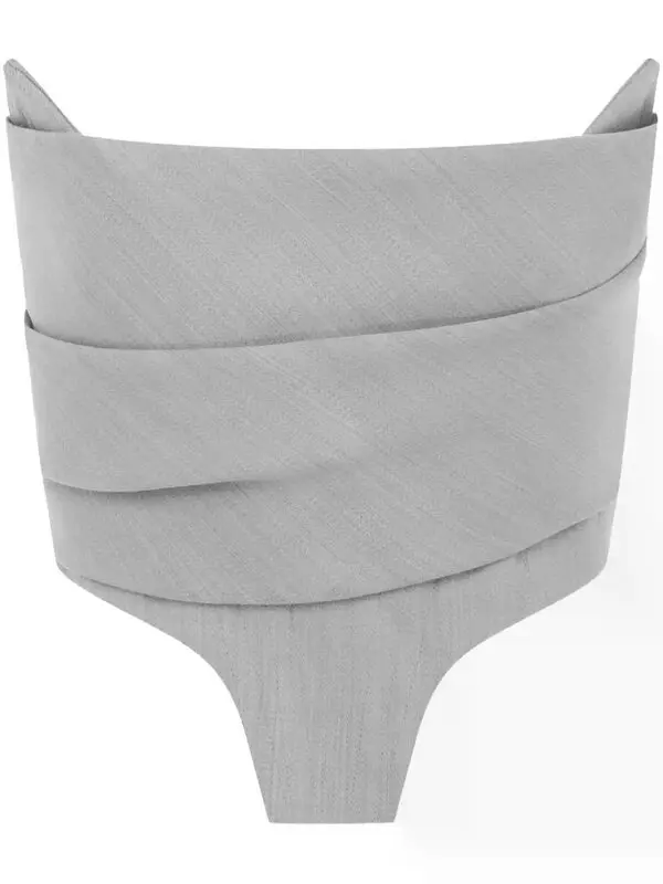 Alex Perry Strapless Corset Top - Grey