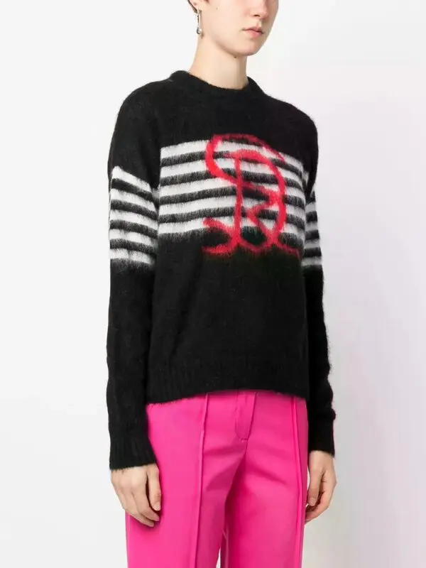 Sonia Rykiel Paris Intarsia-knit Logo Jumper