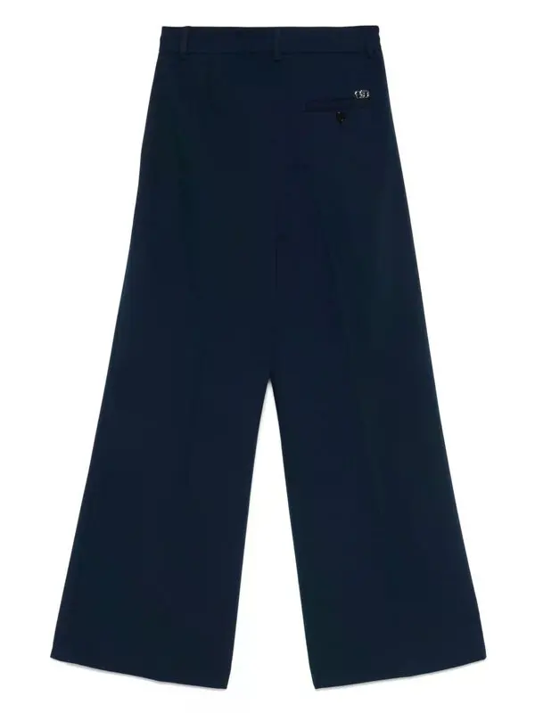 Liu Jo Pleated Wide-leg Trousers - Blue