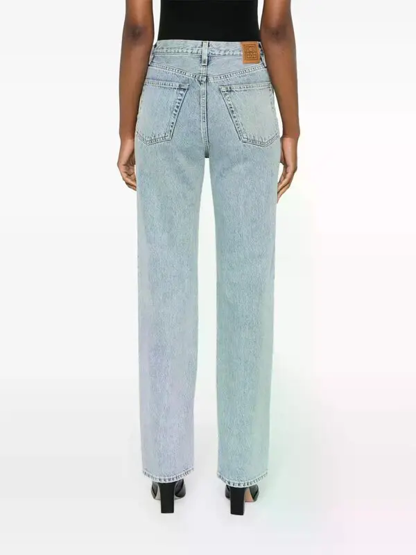 TOTEME Straight Leg Jeans With Logo Patch