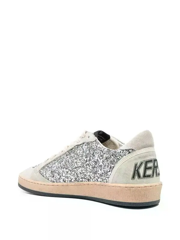 GOLDEN GOOSE Ball Star Glitter Trainers - Neutrals