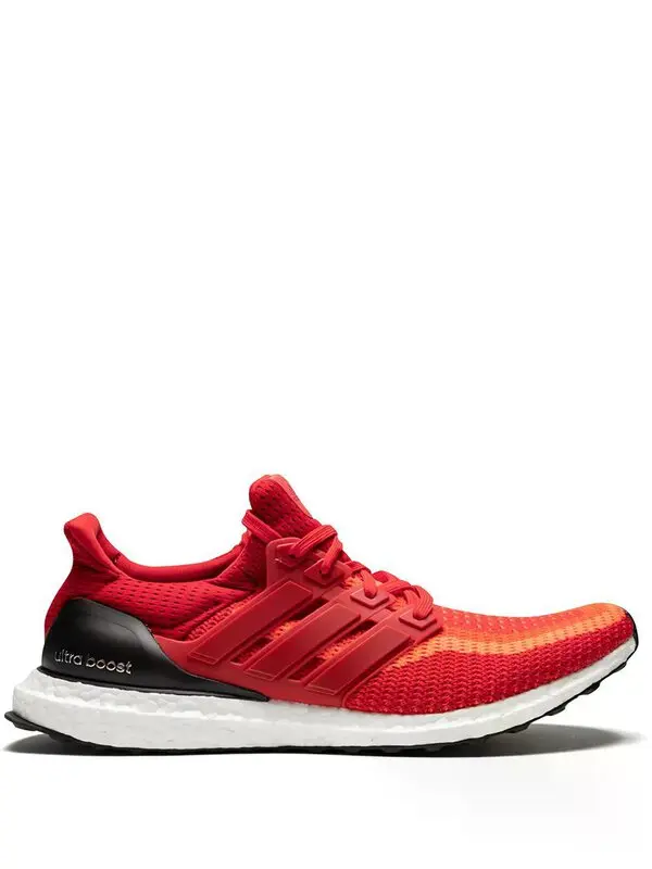 Adidas Ultraboost M Solar Round Toe Lace-up Sneakers